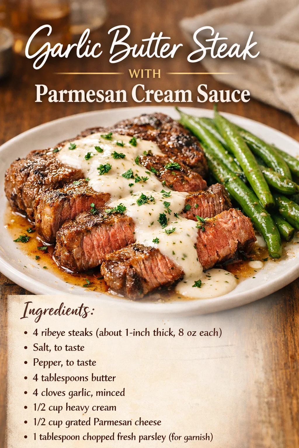 Garlic Butter Steak with Parmesan Cream Sauce – mayonnaiserecipe