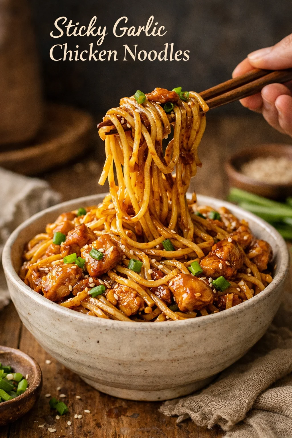 Sticky Garlic Chicken Noodles – mayonnaiserecipe