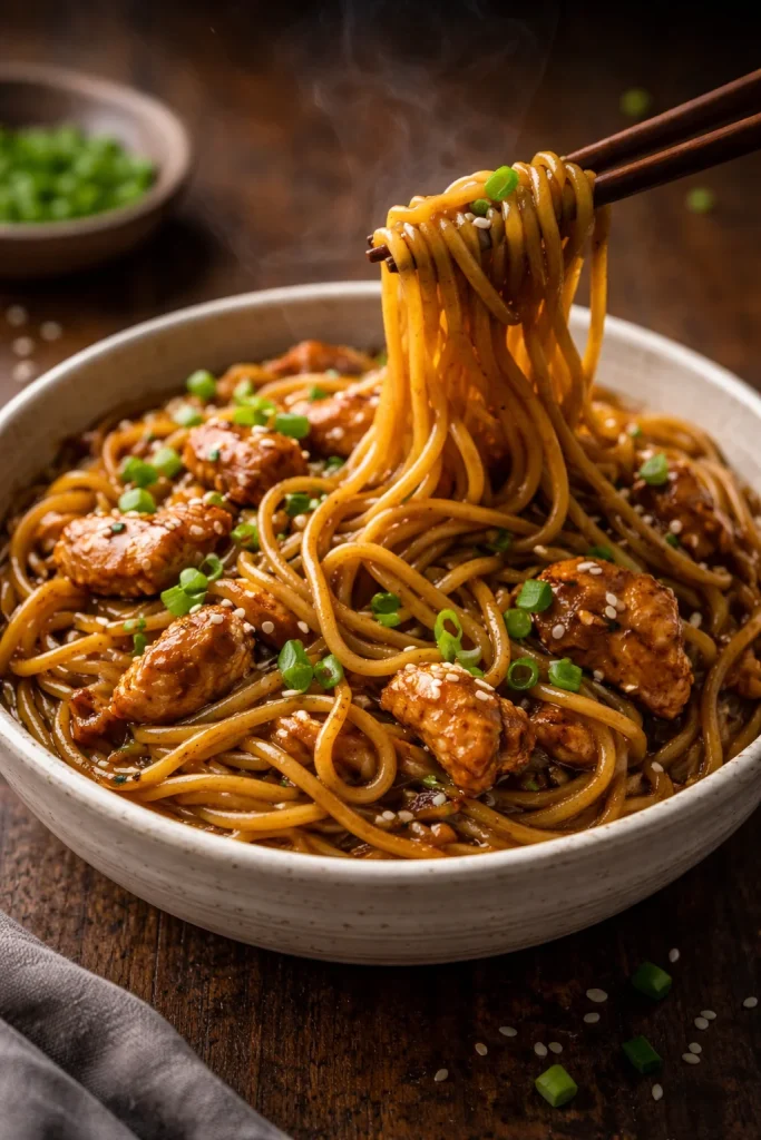 Sticky Garlic Chicken Noodles – mayonnaiserecipe